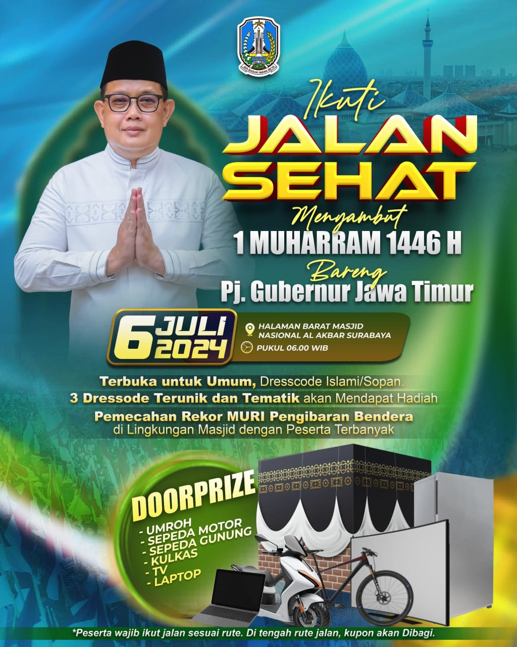 Rayakan 1 Muharram, Pemprov Jatim Gelar Jalan Sehat dan Pecahkan Rekor ...